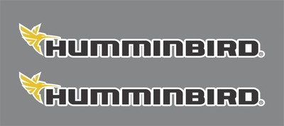 2x HUMMINBIRD Decals Stickers Fishing Fish Finder GPS Bass Pike ...