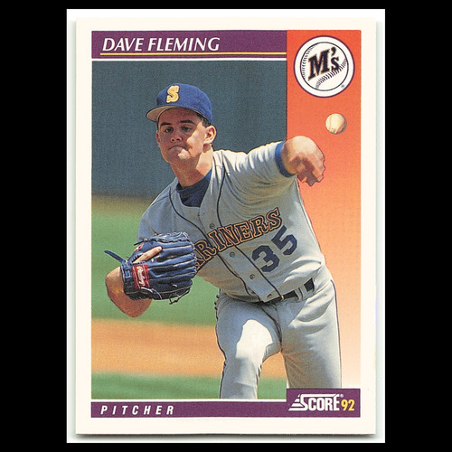 Dave Fleming #85T 1992 Score Rookie - Traded Seattle Mariners Baseball ...