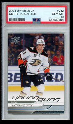 2024-25 Upper Deck Young Guns PSA 10 Cutter Gauthier Rookie #212 | eBay