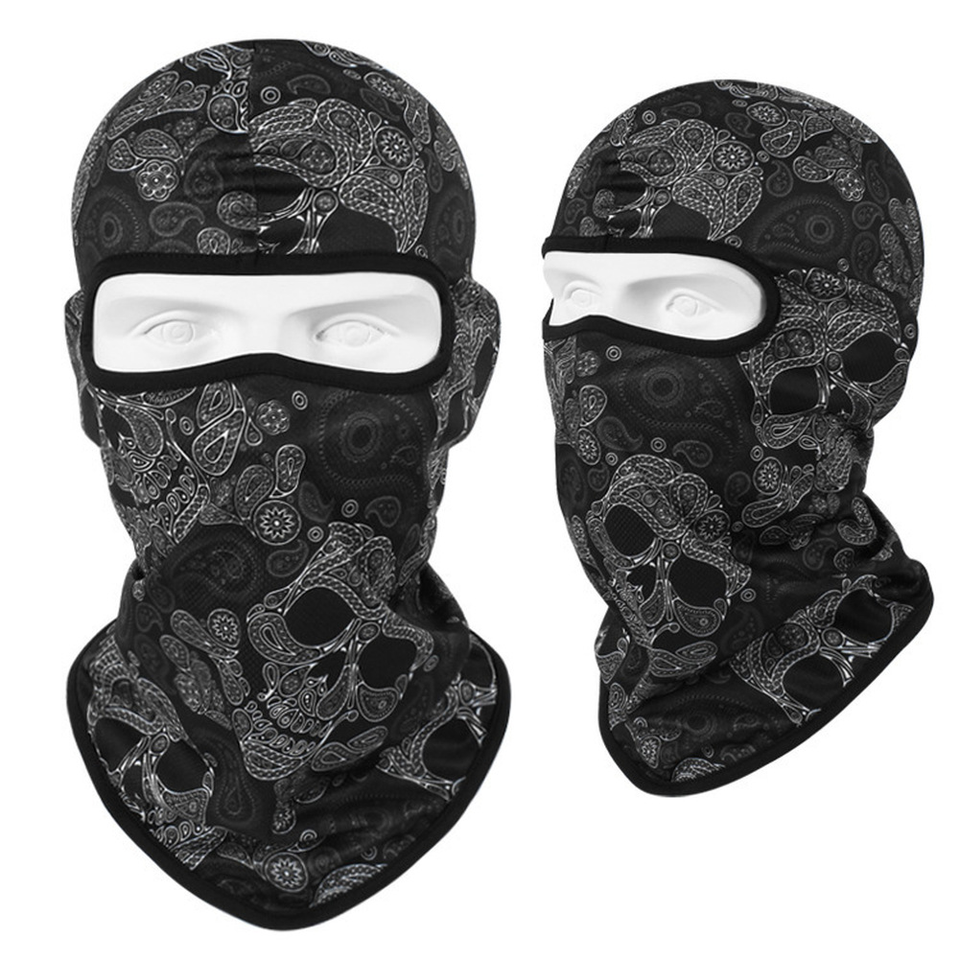 UV Protection Balaclava Ghost Printed Tactical Skull Full Face Mask Ski ...