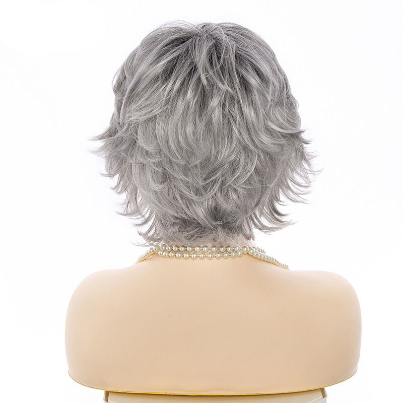 Ladies Short Curly Hair Wig Short Curly Mixed Messy Blonde Women's ...