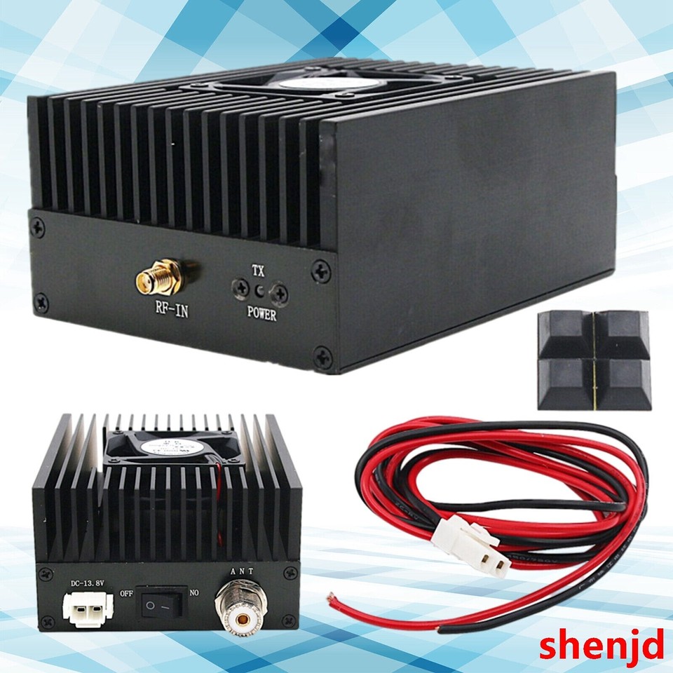 NEW 80W DMR DPMR P25 C4FM UHF 400-470MHZ Ham Radio Power amplifier ...
