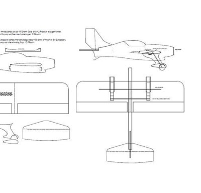 3D Acro-Magnum Foamie 31" WS RC Model Airplane Printed Plans ...