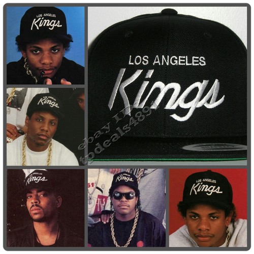 LA Los Angeles Kings Script Black Cap Hat Snapback NWA EAZY E | eBay