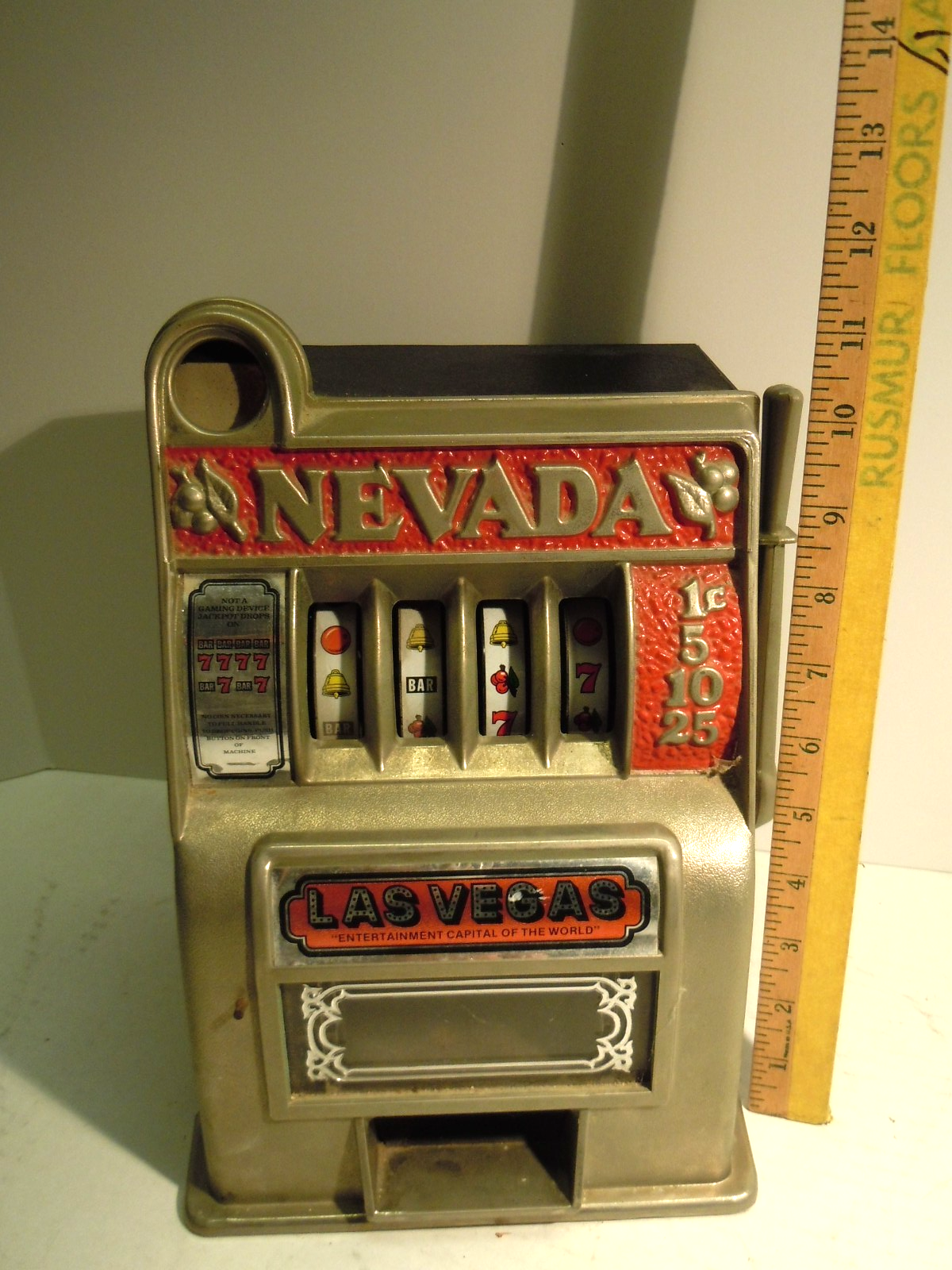 Vintage Metal Las Vegas Nevada Mini Slot Machine Toy Gambling Bank | eBay