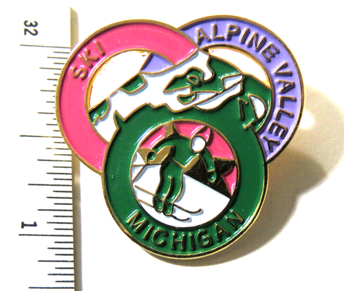 Alpine Valley Ski Pin White Lake Michigan Ski Area Vintage | eBay