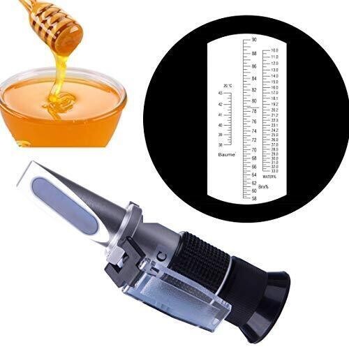 Honey Maple Syrup Brix Refractometer/ 58-90 Brix 10-33 Moisture Meter ...