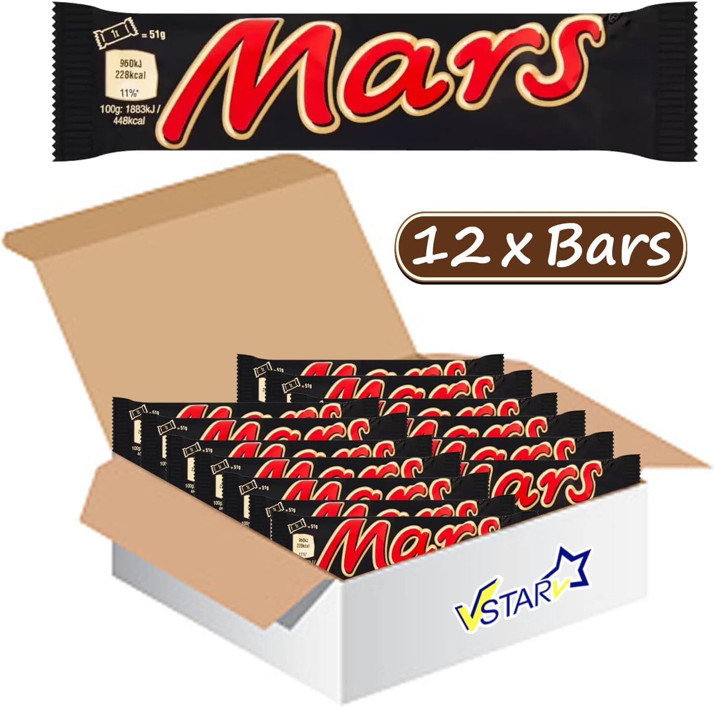 Half Box Of Chocolate Bars Collection - Cadbury, Aero, Kit Kat, Mars ...