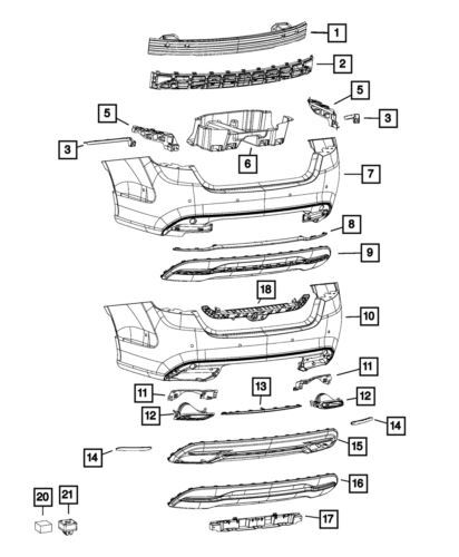 Genuine Mopar 2015-2017 Chrysler 200 Bumper Fascia Support Bracket ...