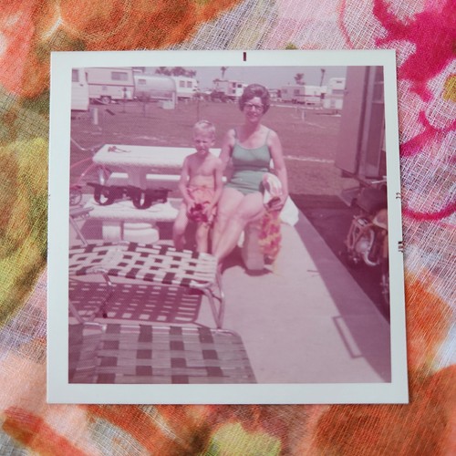 VTG 1970s 70s Color Snapshot Photo Woman Swimsuit Vacation Americana ...
