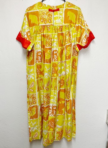 Vintage Womens Hawaiian Print Mumu Made In Hawaii Honolulu Island House ...