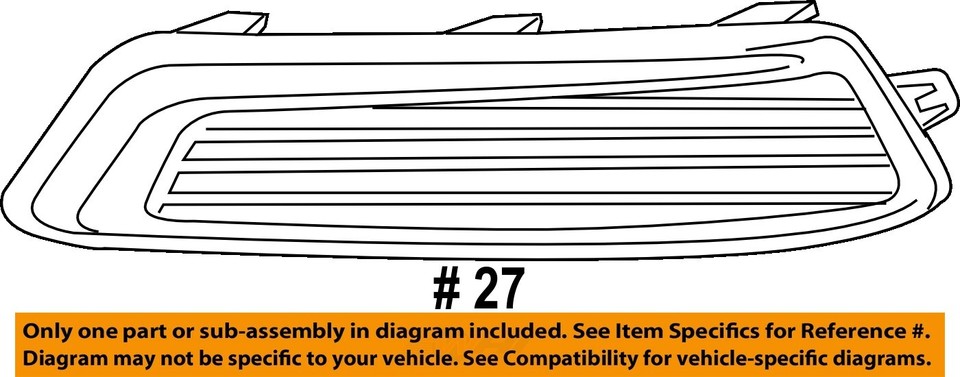 Chevrolet GM OEM 14-16 Impala Front Bumper Grille-Trim Cover Left ...