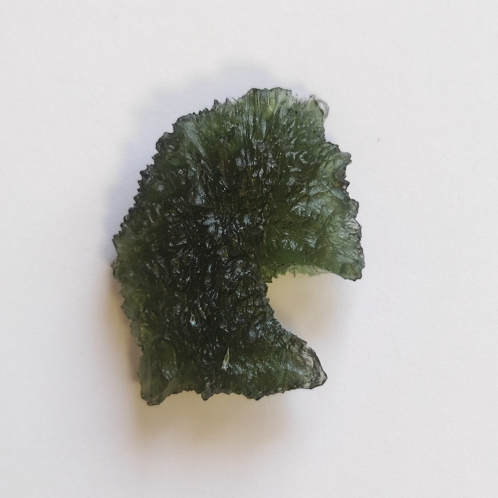 Genuine raw MOLDAVITE tektite stone from Czech republic (COA) 5,24g ...