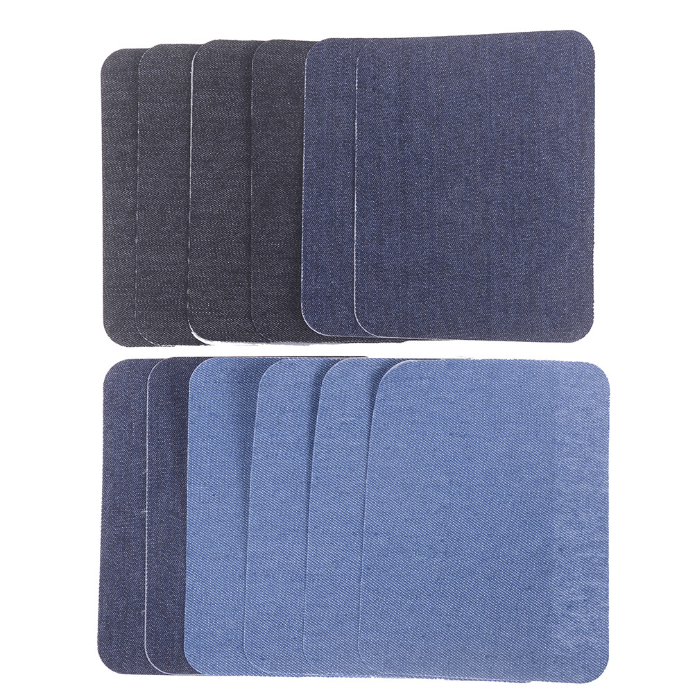 12pcs Jeans Patch Iron On Patches Repair Patchwork For Clothes Stickers ...