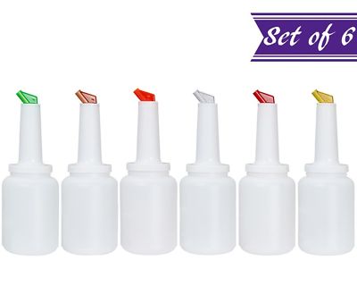 (Set of 6) 2 Qt. Store and Pour Bottles with Spouts and Caps (6 Color ...