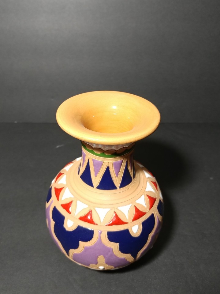 Traditional Enamel on Clay Greek Rhodian Pottery Vase Rhodes Greece ...