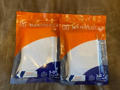 NanoSocks Compression Socks Unisex White Size 2 Neuropathy Relief New ...