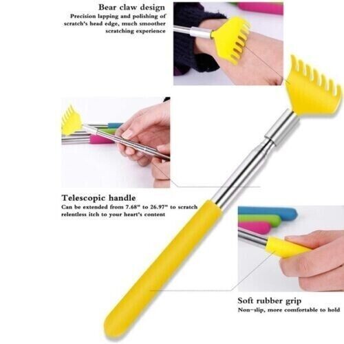 Back Scratcher Bear Claw Extendable Metal Extending Massager Portable ...