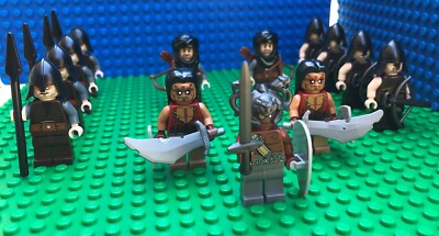 Lego LOTR EVIL MEN OF NORTH ARMY Knights Minifigs Flesh Coloured ...