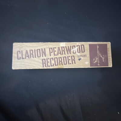Clarion Pearwood Recorder Soprano With Box And Cleaning Tool Mint ...