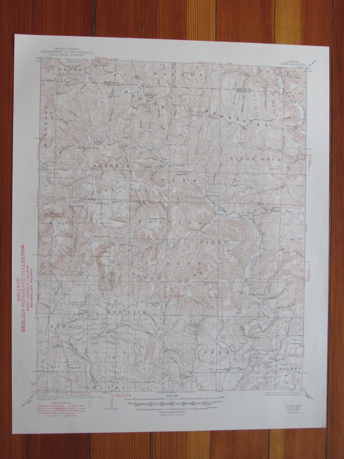 Ozone Arkansas 1949 Original Vintage USGS Topo Map | eBay