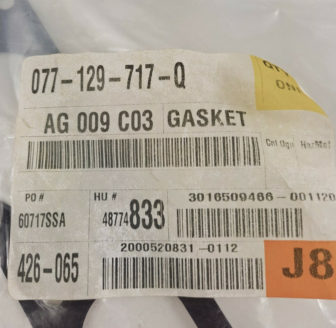 New Genuine Audi Volkswagen Manifold Gasket 077-129-717-Q (N40) | eBay