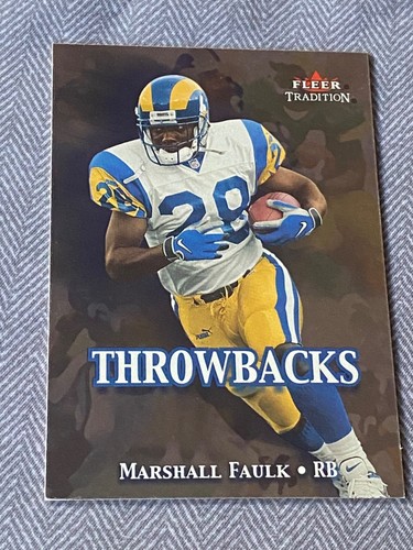 2000 Fleer Tradition Throwbacks St. Louis Rams Football Card #9 ...
