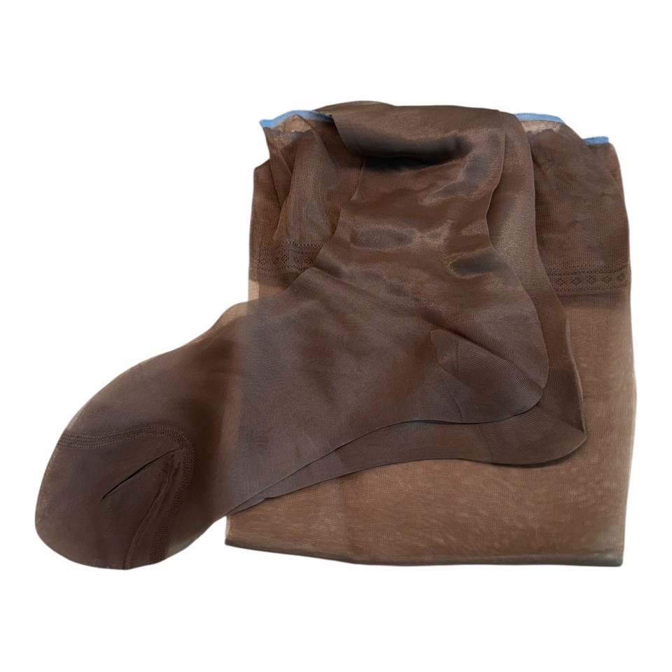 1PR VINTAGE HANES 530 WALKING SHEER RHT NYLON STOCKINGS SZ 9 SHORT TOWN ...