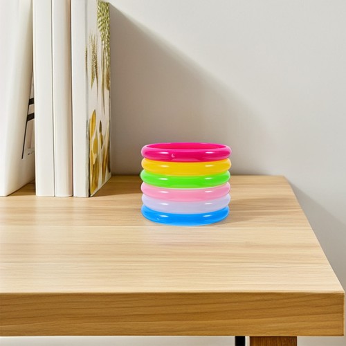 2 PCS Plastic Wristbands Candy Color Bangle Bracelets for Women ...