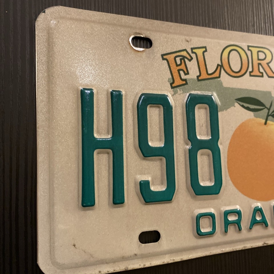 Florida Orange County American License Licence USA Number Plate Tag H98 ...