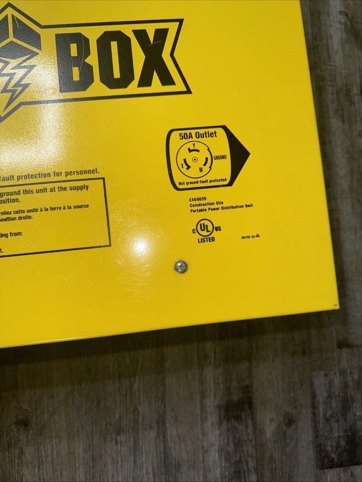 Southwire 50A 125/250V Temporary Power Distribution Box X-Treme Box 6 ...