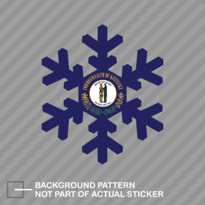 Kentucky Snowflake Sticker Decal Vinyl KY snow flake snowboard skiing ...