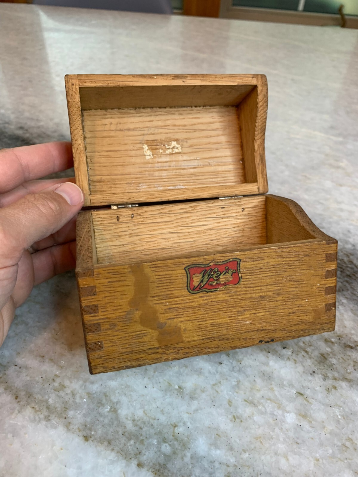 Antique Jointed Oak Storage Keepsake Curiosity Trinket Box WEIR Tool ...
