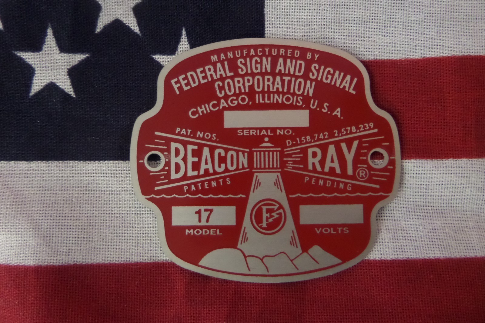 "NEW Federal Sign and Signal Early Model 17 Beacon Ray 12 Volt ...