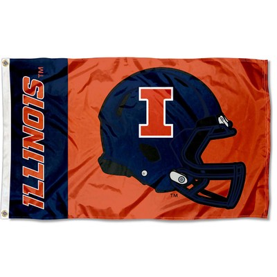 Illinois Fighting Illini Football Helmet Flag Large 3x5 | eBay