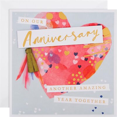 Embellished Heart Another Amazing Year Together Our Anniversary Card ...