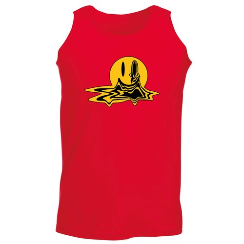 Melting Smile Face Retro Happy Emoticon - Funny Singlet Vest Unisex ...