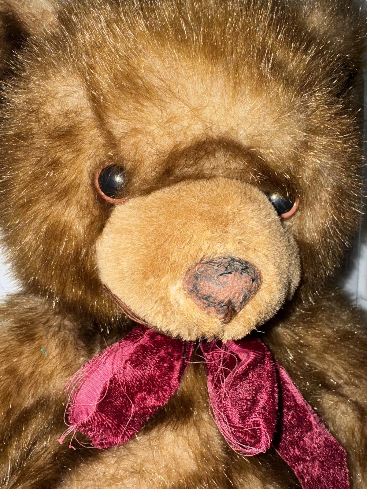 Vtg RARE Carlton Cards Heartwarmers Teddy Bear Plush Brown Stuffed ...