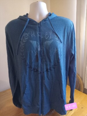 HURLEY PREMIUM FIT SIZE (L) SWEATER WITH ZIPPER COLOR BLUE | eBay