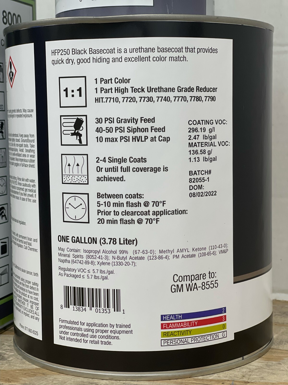 GM / Chevy WA8555/u8555/8555 Black Basecoat paint & Gallon Clear Kit | eBay