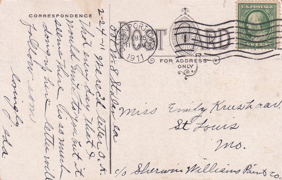 Typewriter Supplies Bon-Bons Advertising Woman 1911 Davenport IA ...