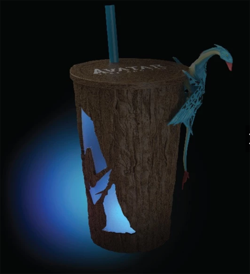 Avatar Fire and Ash - Banshee Blue/Black Light up Cup Theater Movie ...
