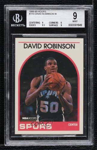 1989-90 NBA Hoops David Robinson #310 BGS 9 MINT Rookie RC HOF | eBay