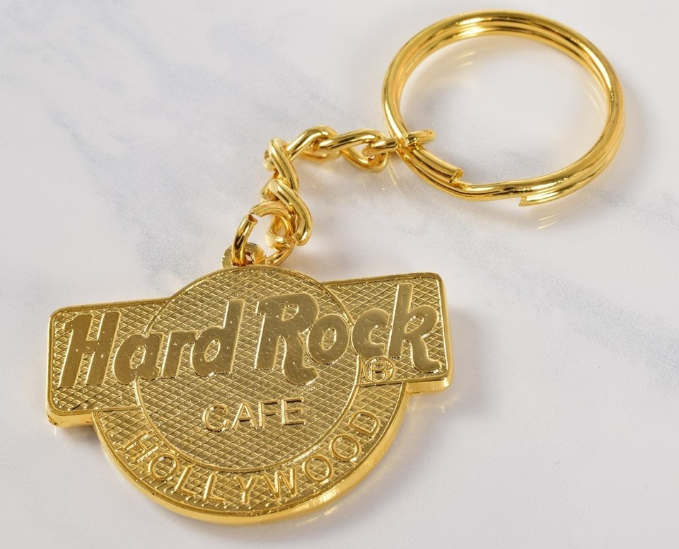 Vintage New Old Stock Hard Rock Cafe Enameled Keychain Hollywood ...