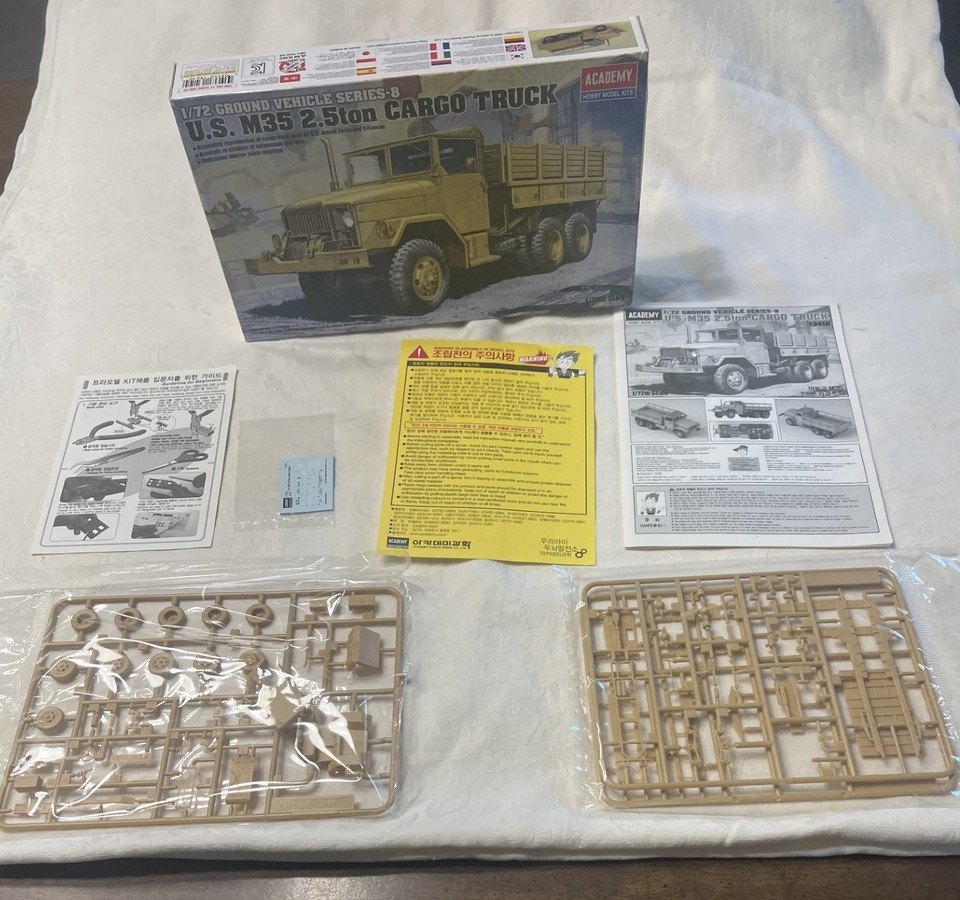 Academy Kits #13410 M35 Cargo Truck and M977 8x8xCargo Truck Kit #13412 ...