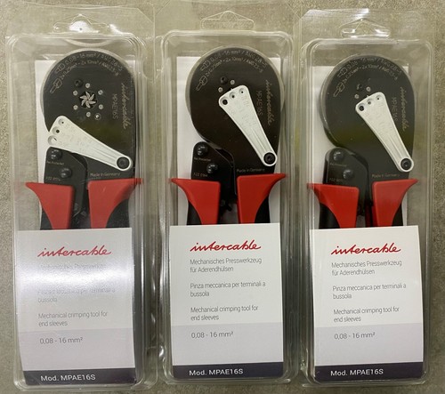 INTERCABLE MPAE16S Hex End Sleeve/Bootlace Crimper 0.08 to 16mm2/ AWG28 ...
