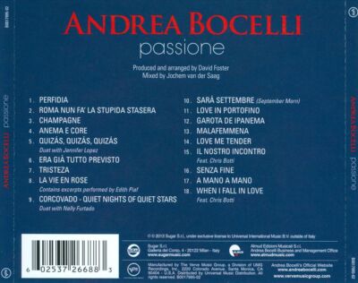 ANDREA BOCELLI - PASSIONE [DELUXE EDITION] NEW CD 602537266883| eBay