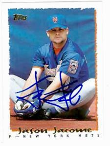 Jason Jacome autographed baseball card (New York Mets) 1995 Topps #337 ...