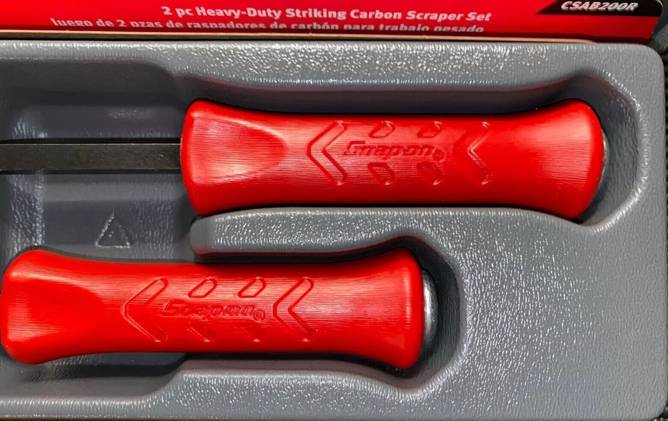 SNAP ON TOOLS USA 4Pc RED Heavy Duty Striking Carbon Scraper Bent ...