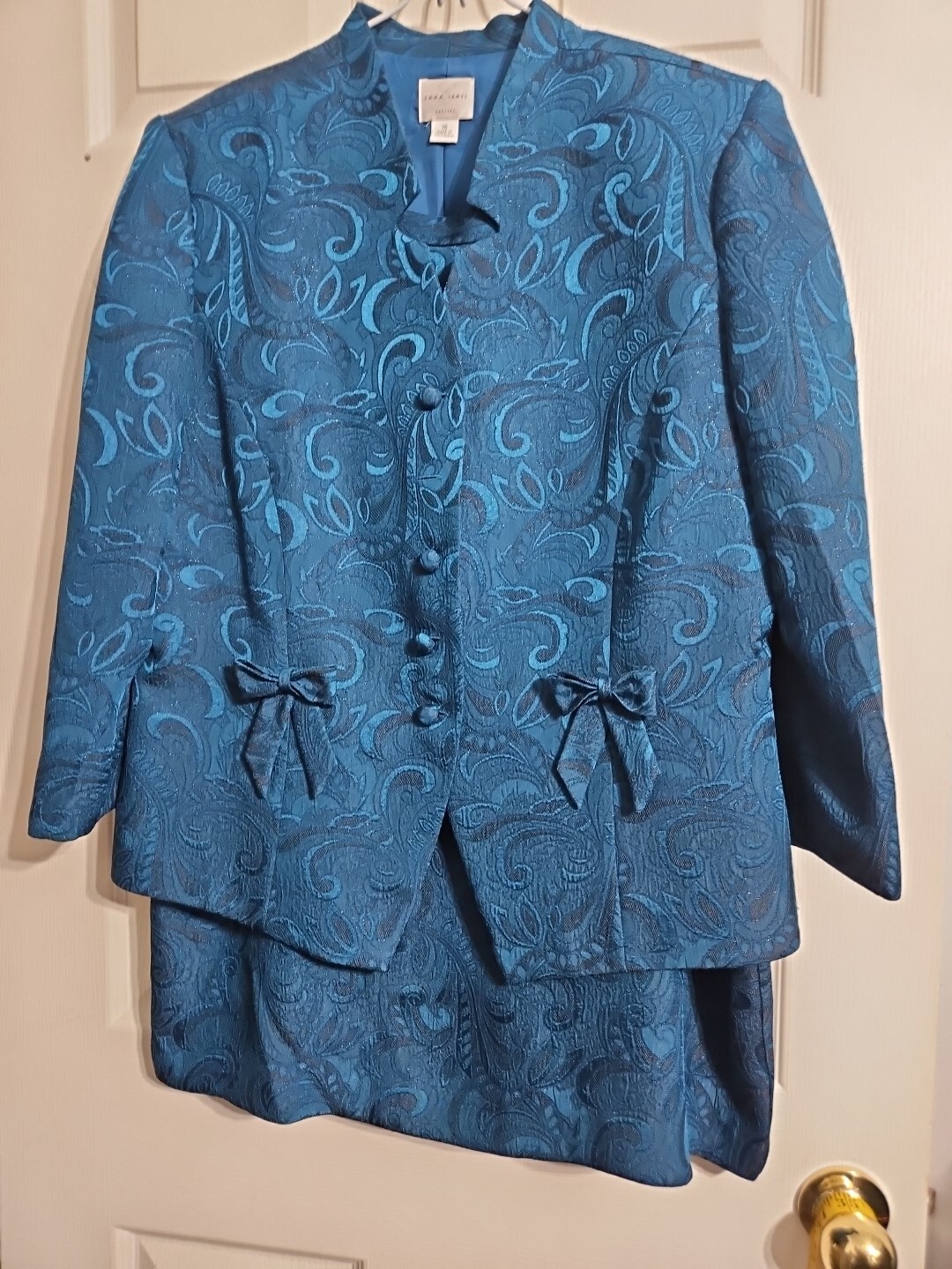 Emma James Dresses Woman's Blue Paisley Brocade Skirt… - Gem